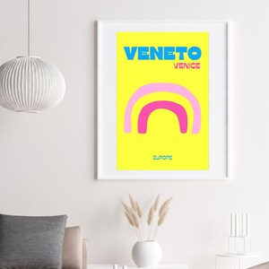 Retro Travel Print, VENETO Wall Art, Venice Wall Art, DIGITAL DOWNLOAD ...