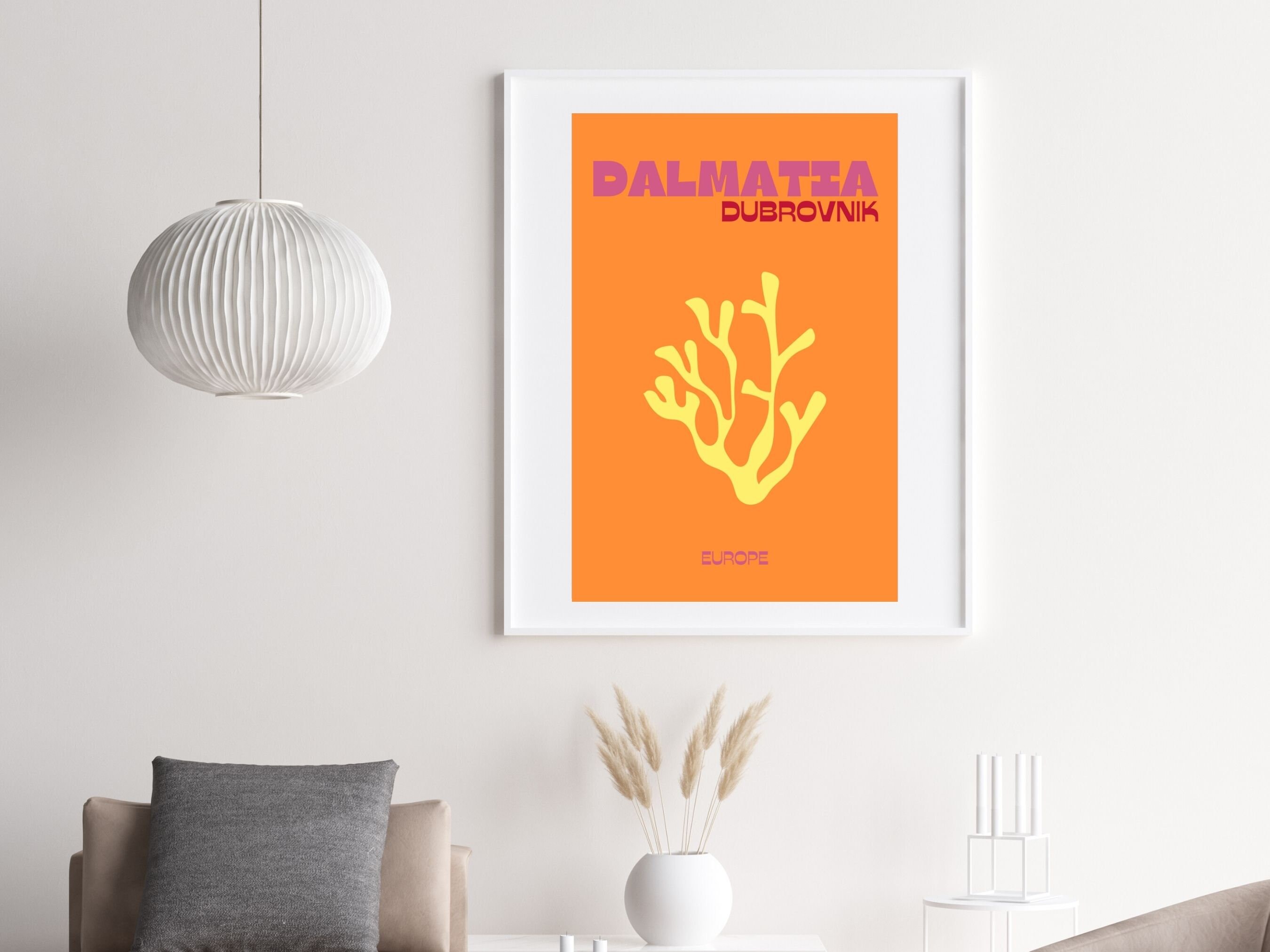 Retro Travel Print, Dalmatia Wall Art, Dubrovnik Wall Art, DIGITAL ...