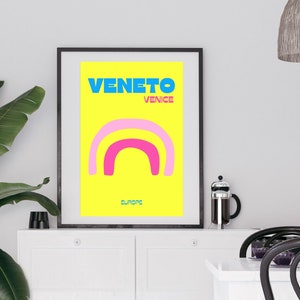Retro Travel Print, VENETO Wall Art, Venice Wall Art, DIGITAL DOWNLOAD ...