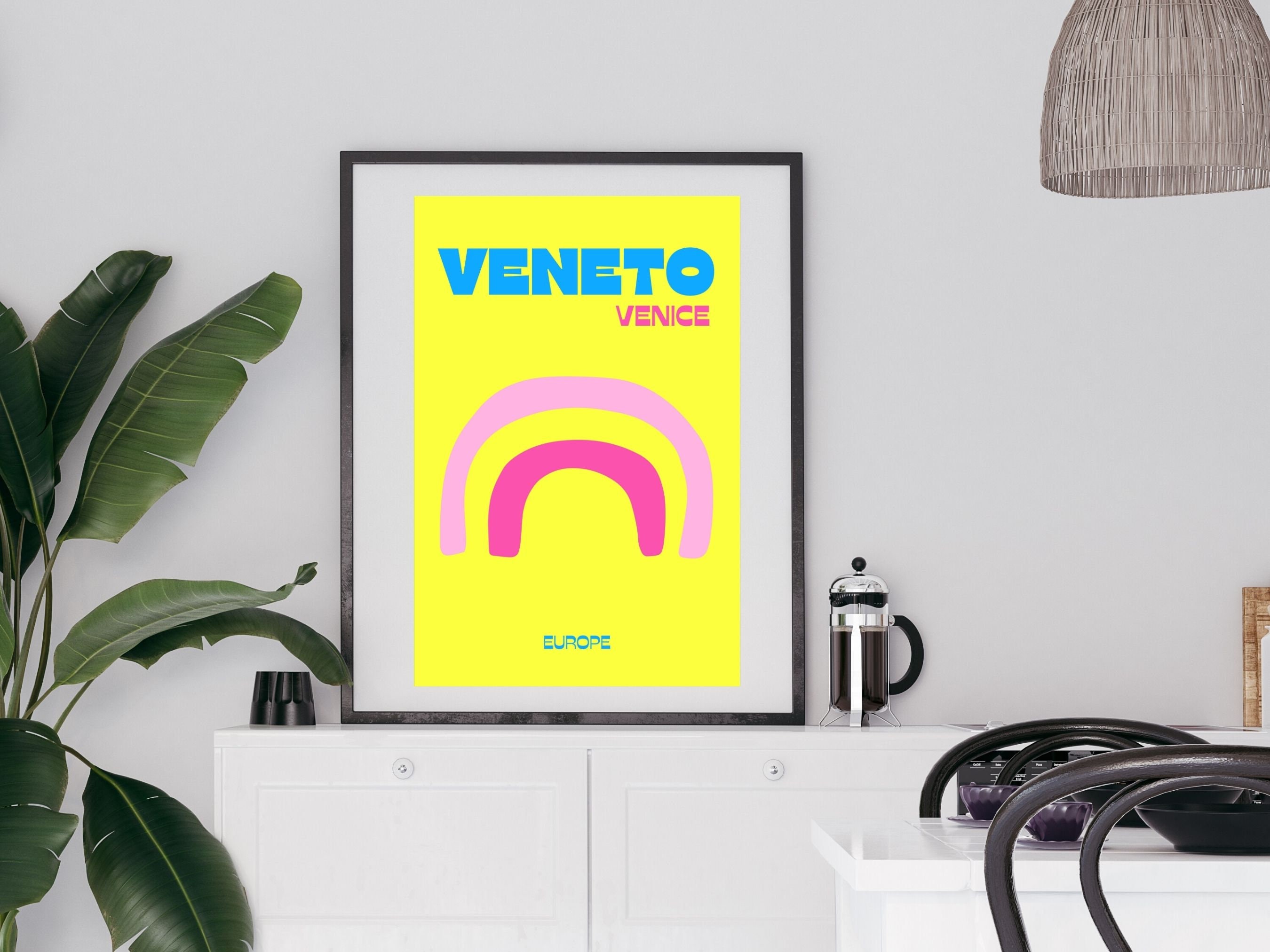 Retro Travel Print, VENETO Wall Art, Venice Wall Art, DIGITAL DOWNLOAD ...