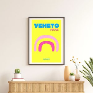 Retro Travel Print, VENETO Wall Art, Venice Wall Art, DIGITAL DOWNLOAD ...
