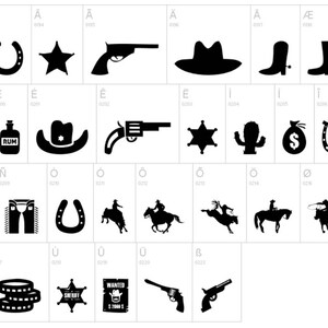 Western Font Western Fonts Collection Cowboy Font Cowboy - Etsy