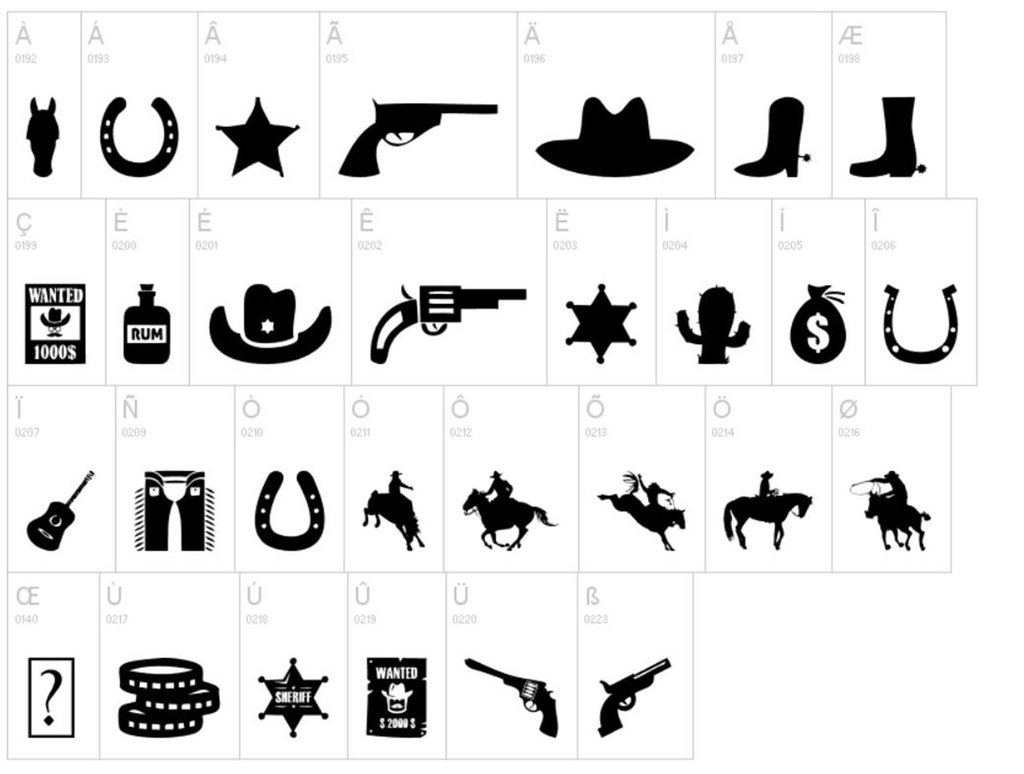 Western Font, Western Fonts Collection, Cowboy Font, Cowboy Font ...