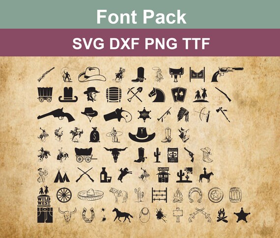 Western Font Western Fonts Collection Cowboy Font Cowboy - Etsy