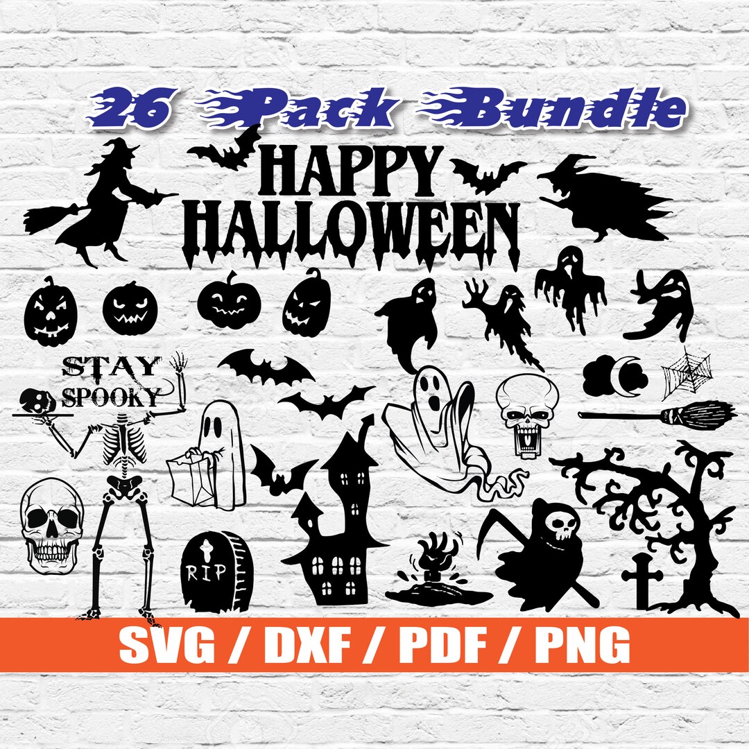 Halloween SVG Bundle, Halloween Scenes Svg Cricut, Haunted Moon, Skull ...