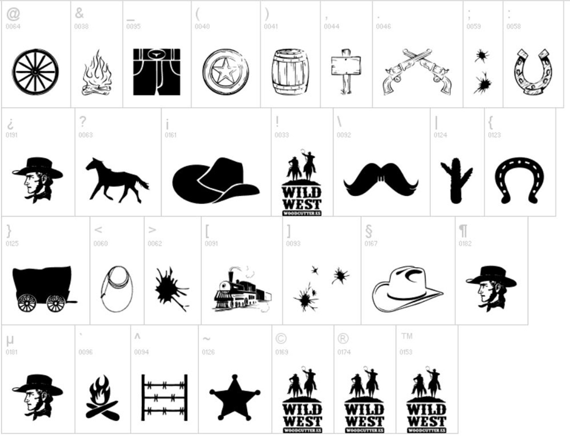 Western Font, Western Fonts Collection, Cowboy Font, Cowboy Font ...
