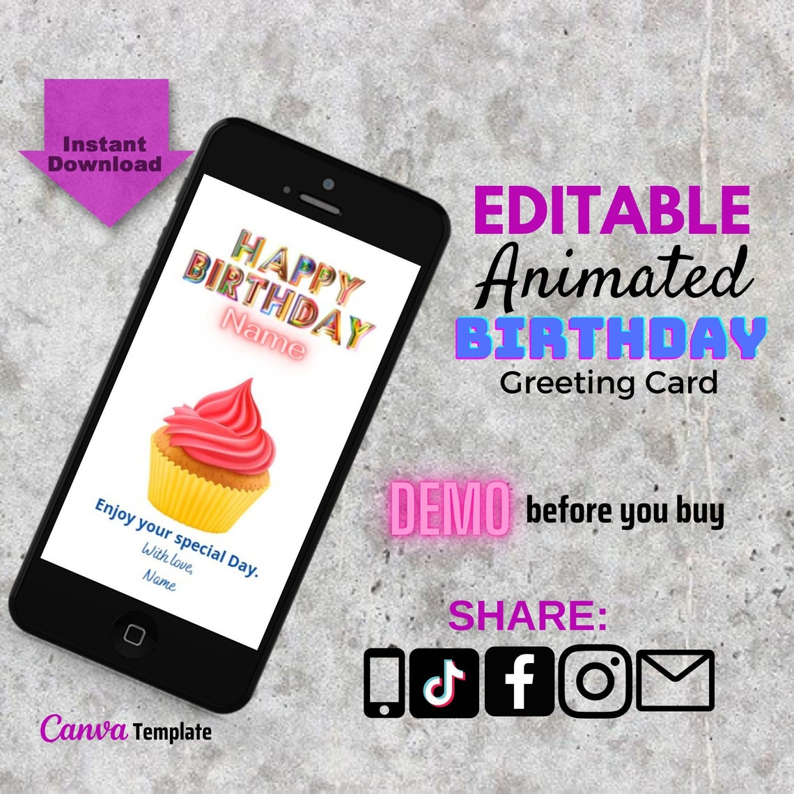 Happy Birthday Video Card, Animated Birthday Card, Birthday E-card ...