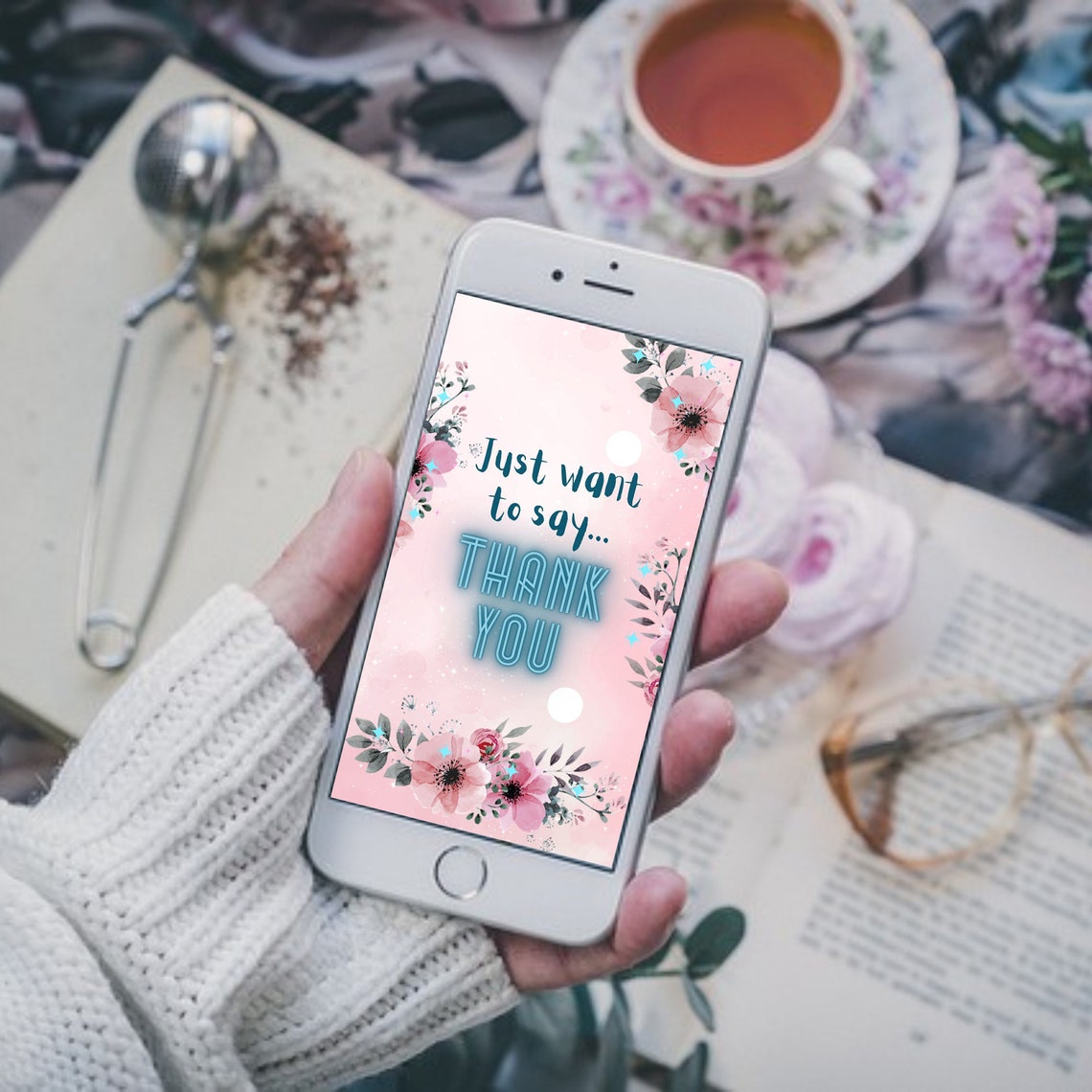 Animated Thank You Card, Electronic Thank You Card Template Editable ...