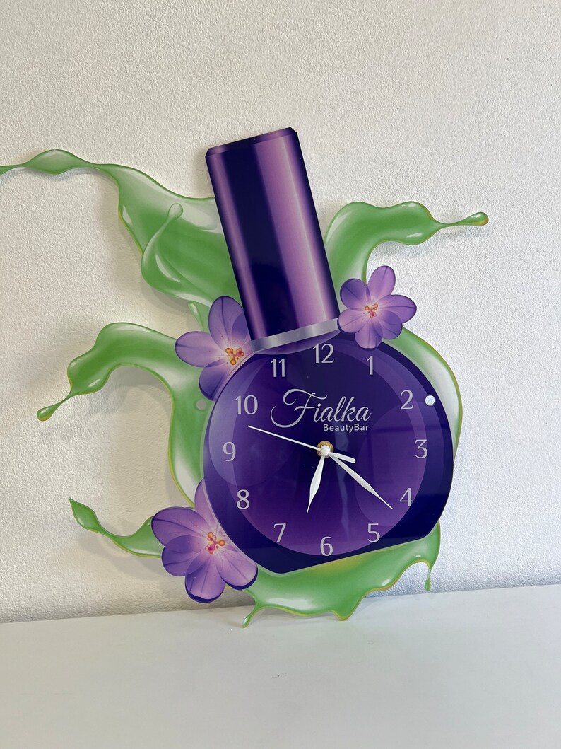 Nail Salon Wall Clock, Aesthetic Wall Decor, Unique Clock for Beauty ...