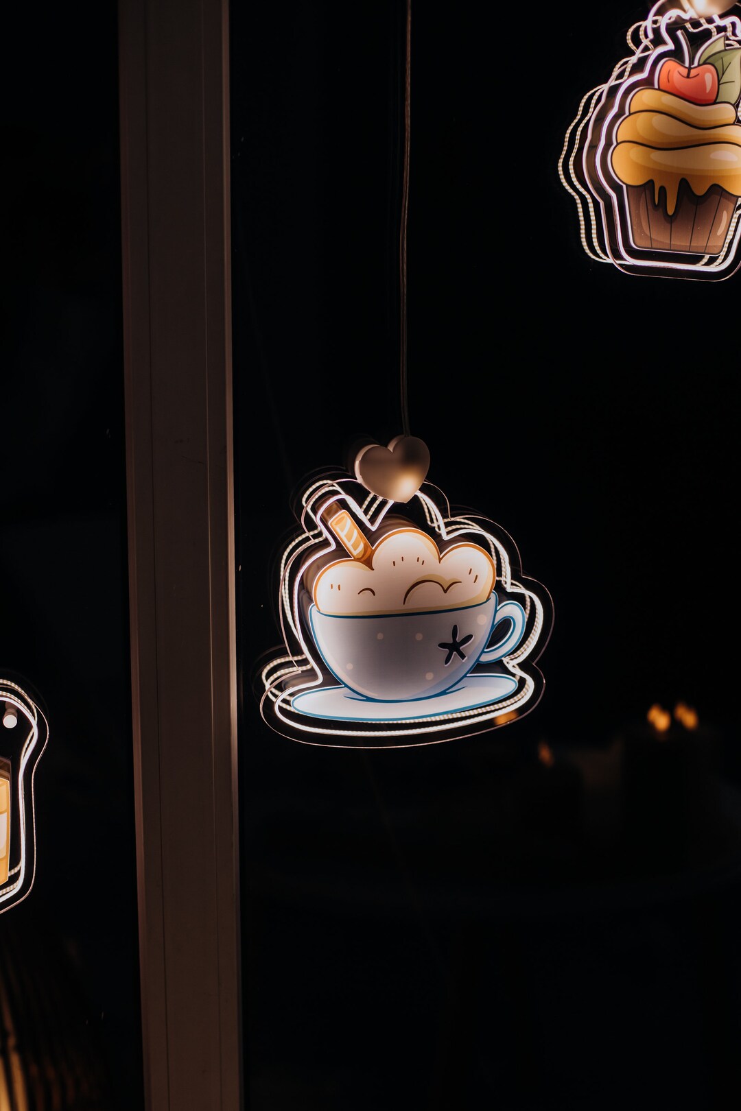 Bakery Decor, Coffee Cup Sign, Desserts Led Light, Hot Cocoa Acrylic ...