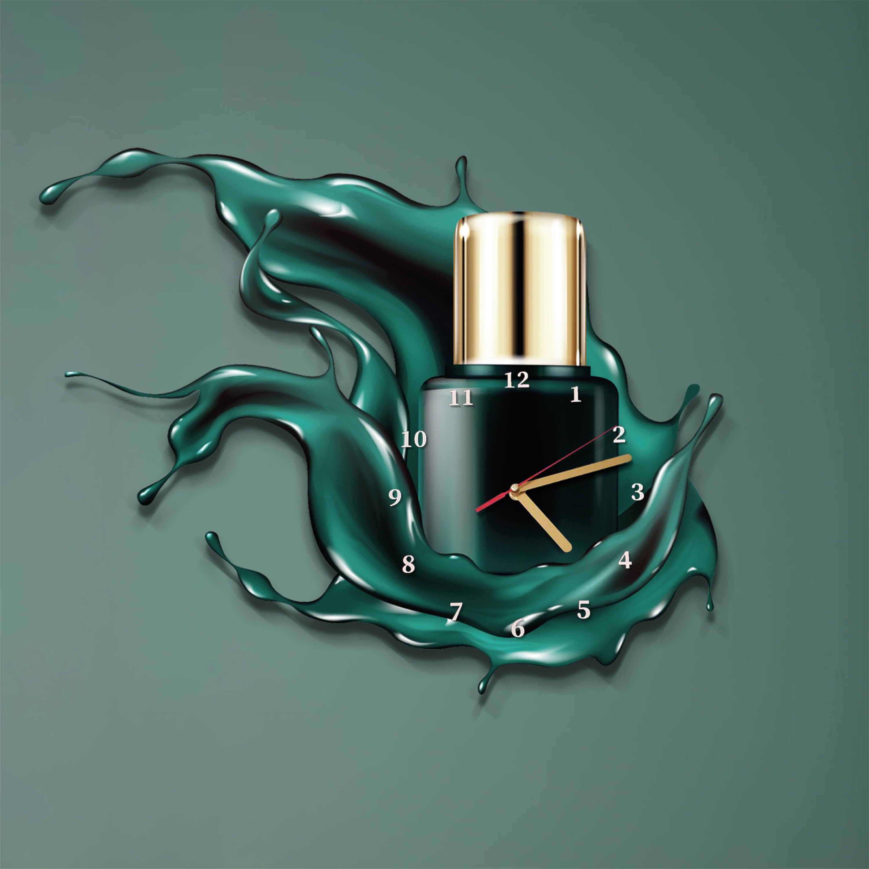 Nail Salon Wall Clock, Aesthetic Wall Decor, Unique Clock for Beauty ...