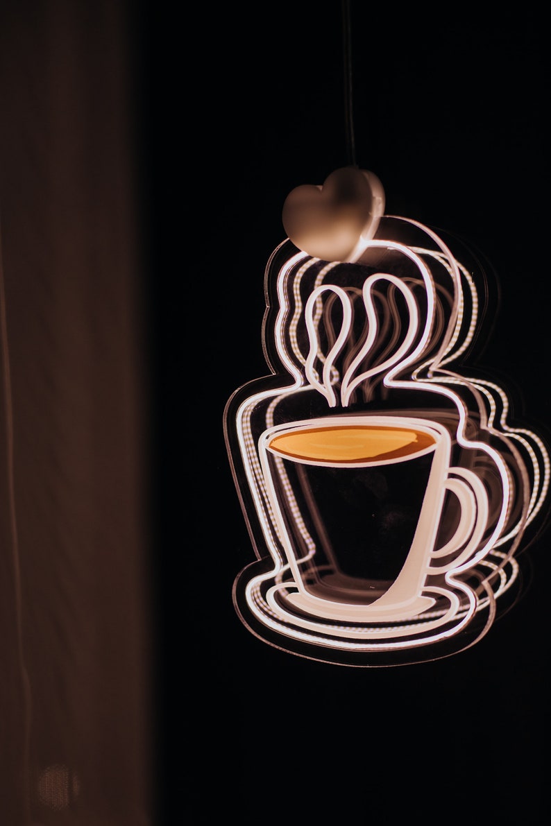 Coffee Shop Led Lighting, Cafe Bar Theme Wall Decor, Bakery Store Neon ...