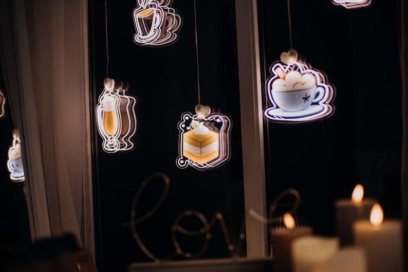 Coffee Shop Led Lighting, Cafe Bar Theme Wall Decor, Bakery Store Neon ...