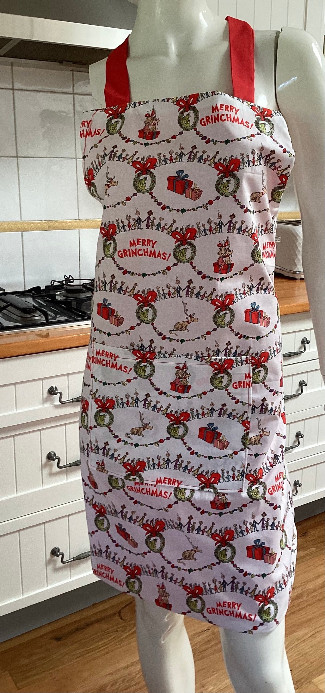 The Grinch Christmas Apron - Etsy