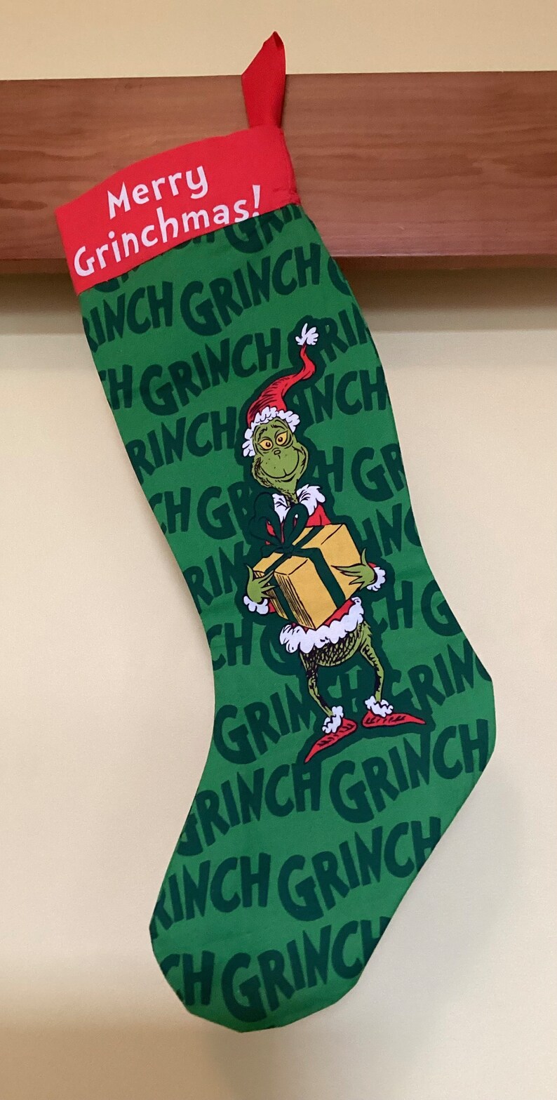 The Grinch Christmas Stocking - Etsy