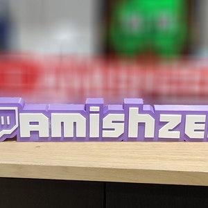 Custom TWITCH TAG Plaque for Your Stream Setup - Etsy