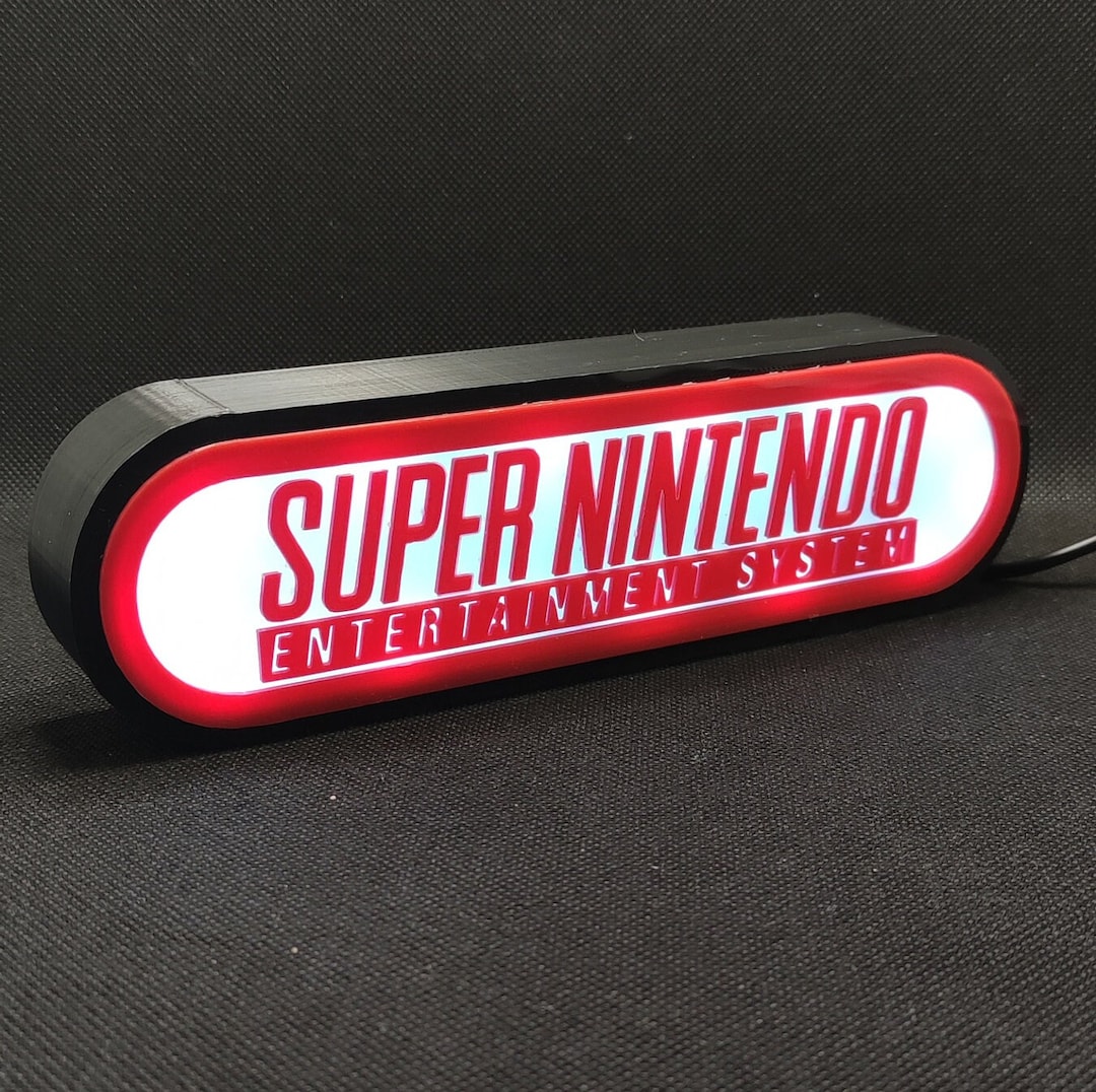 SUPER NINTENDO SNES Led Lightbox Sign - Etsy