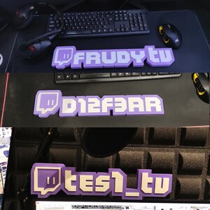 Custom TWITCH TAG Plaque for Your Stream Setup - Etsy