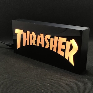 Thrasher Neon Led Lightbox RGB Sign Skate Shop Cloth Store Lamp Decor ...