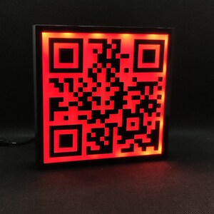 QR CODE Sign Neon Led Lightbox Sign Restaurant Menu Qr Code Internet ...