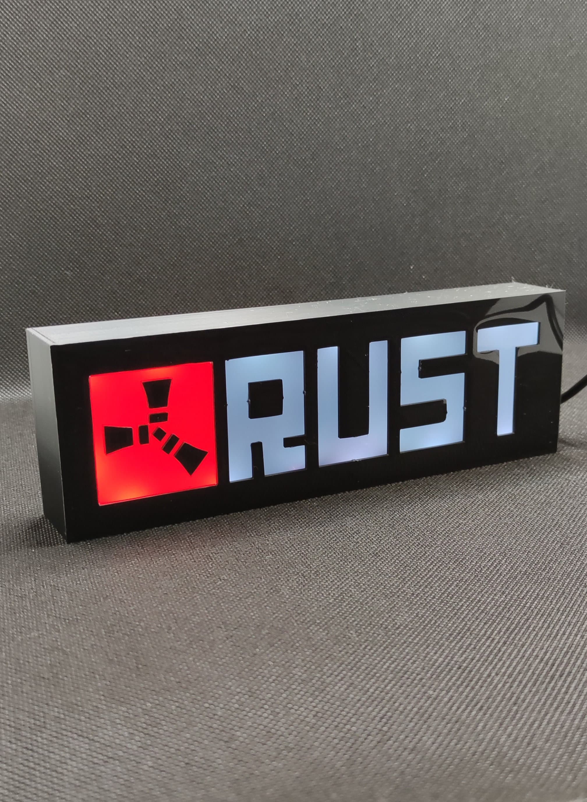 RUST Led Lightbox Sign - Etsy