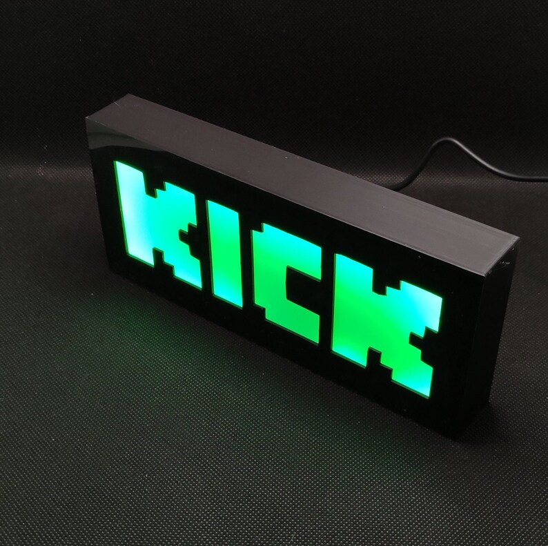 KICK Led Lightbox Sign - Etsy