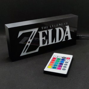 The Legend of ZELDA Led Lightbox RGB Sign Desk Lamp Gaming Lamp Table ...