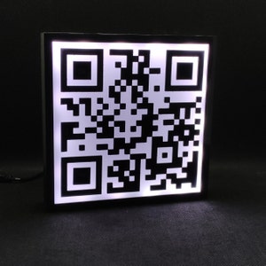 QR CODE Sign Neon Led Lightbox Sign Restaurant Menu Qr Code Internet ...
