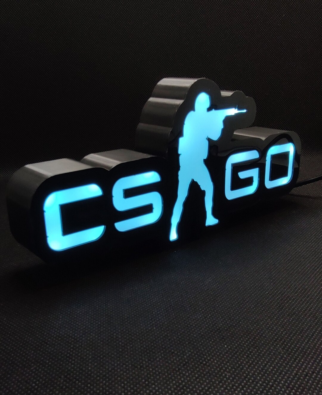 CS GO Led Lightbox Sign Twitch Streamer Light Setup Pc Setup Desk Lamp ...