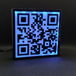 QR CODE Sign Neon Led Lightbox Sign Restaurant Menu Qr Code Internet ...