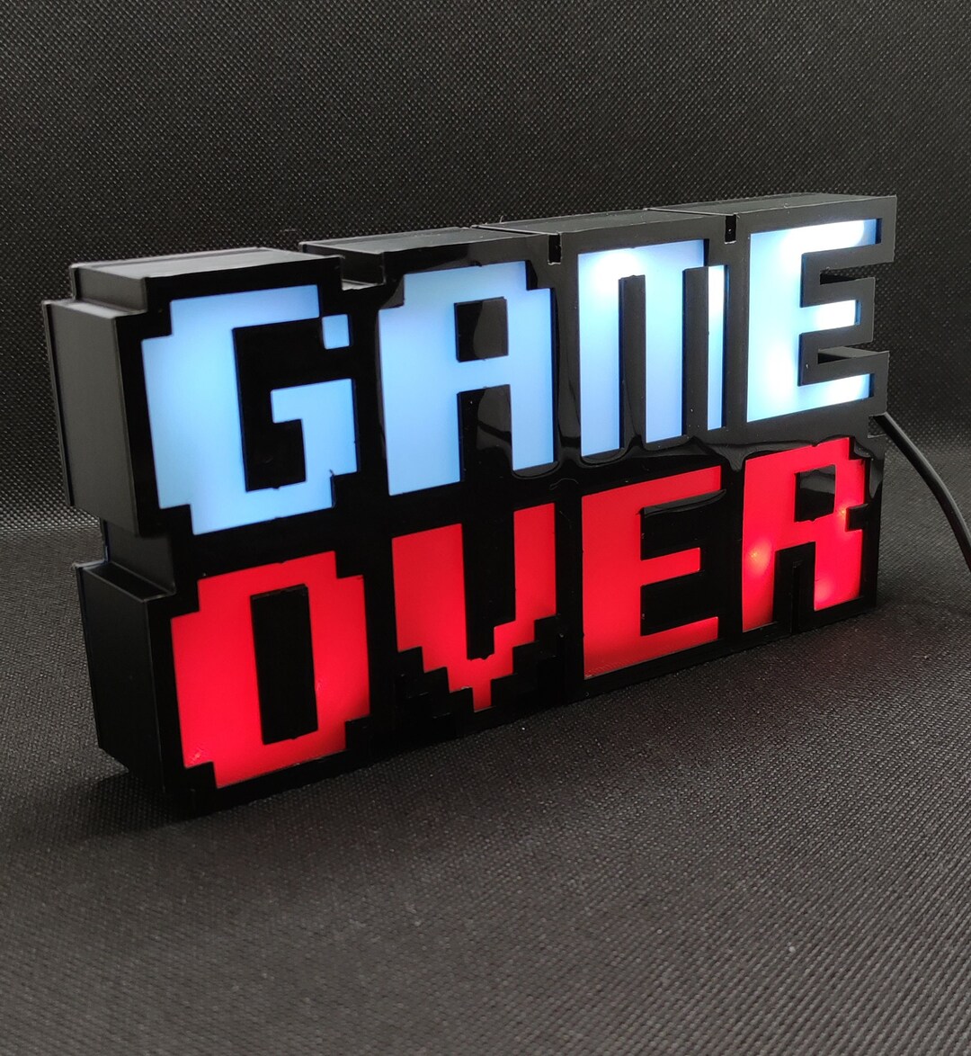 GAME OVER Led Lightbox Sign - Etsy