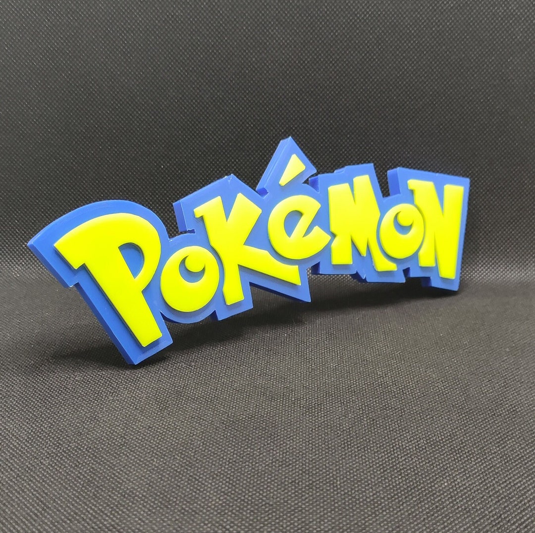 POKEMON 3D Logo Sign Hanging Wall Decor Retro Room - Etsy