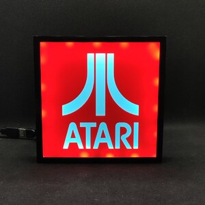 ATARI Neon Led Lightbox RGB Lamp Classic Retro Gaming Desk Lamp Night ...