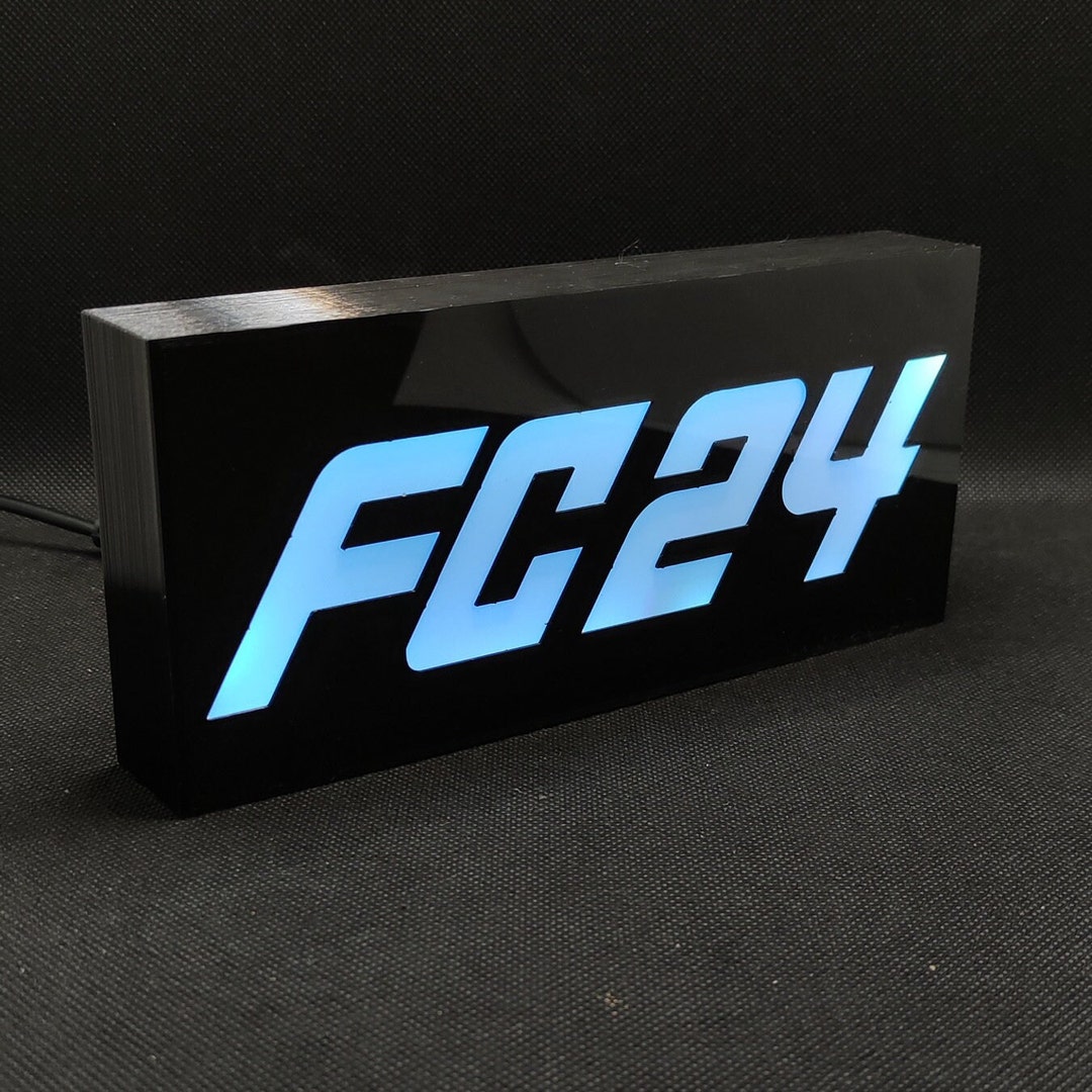 FC 24 Led Lightbox Sign Twitch Streamer Light Setup Pc Setup Desk Lamp ...