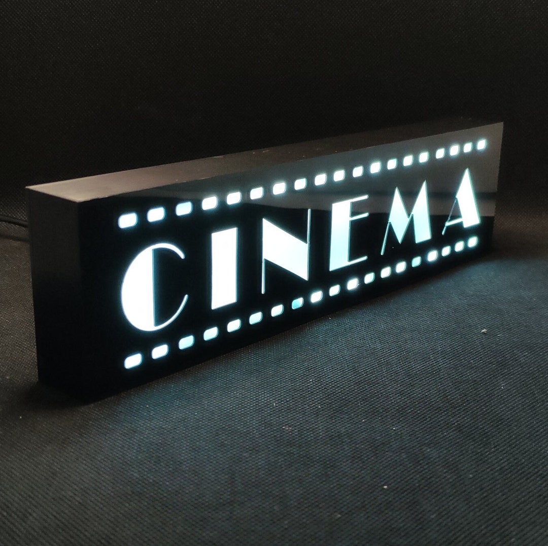 CINEMA Neon Led Lightbox RGB Lamp Movie Theatre Light Pc Setup Home ...
