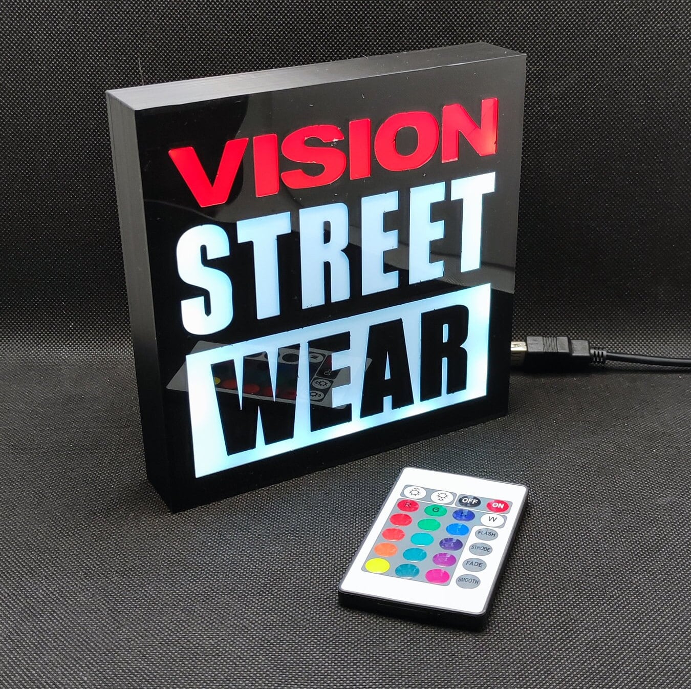 Vision Street Wear Neon Led Lightbox RGB Sign Cloth Store - Etsy
