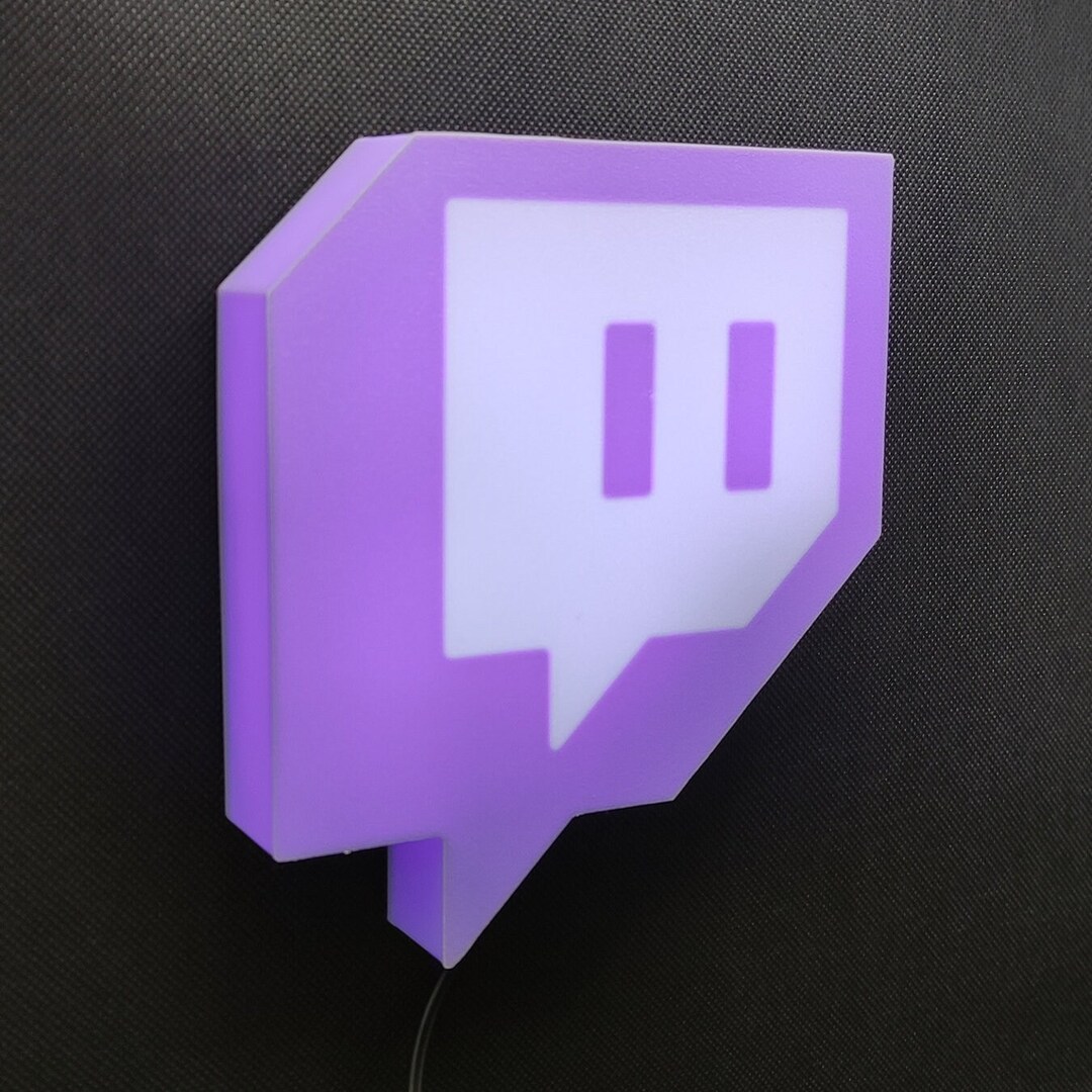 Twitch Sign Led Lightbox RGB Gamer Lamp Twitch Streamer Light Setup PC ...