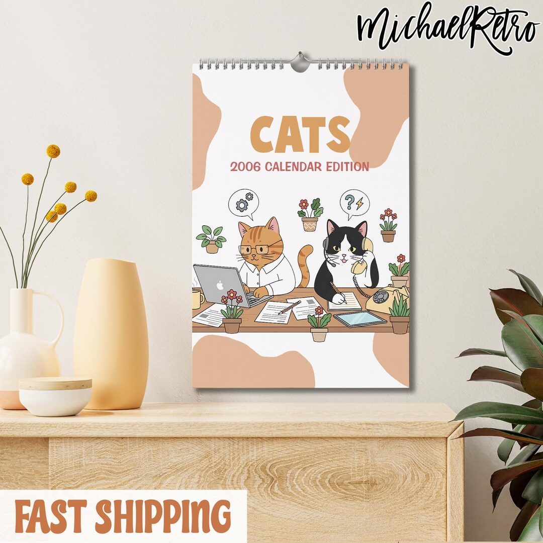 2026 Office Cat Wall Calendar • Funny Cat Calendar for Work • Humorous ...