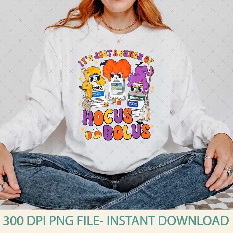 Just A Bunch of Hocuus Boluus Halloween Nurse Png, Witch Vibes Png ...