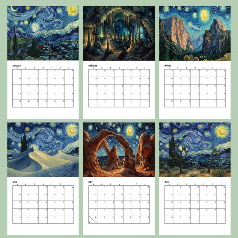 2026 Wall Calendar: STARRY NIGHT 2026, Fine Art Wall Calendar, Van Gogh ...