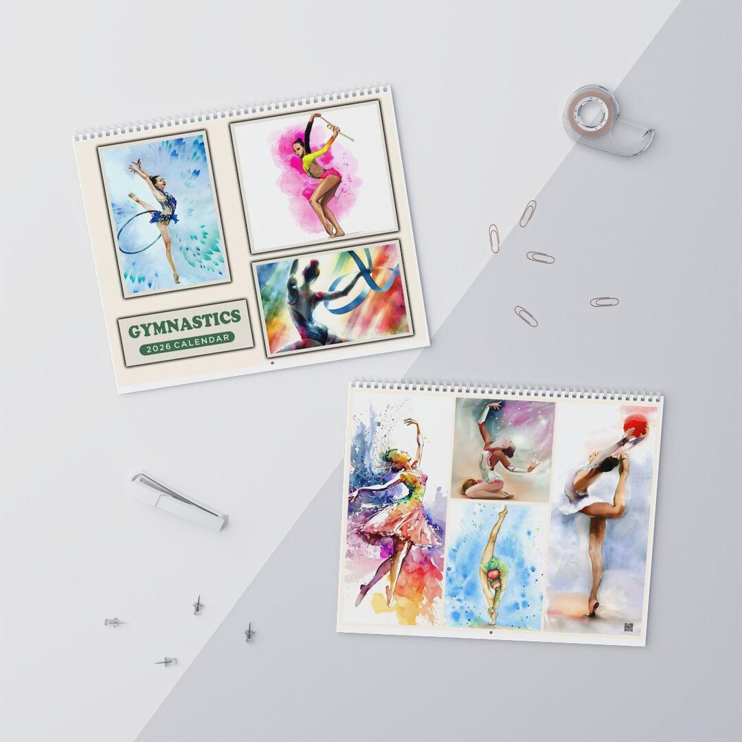 2026 Girls Gymnastics Wall Calendar, Competitive Gymnast Gift, Women's ...