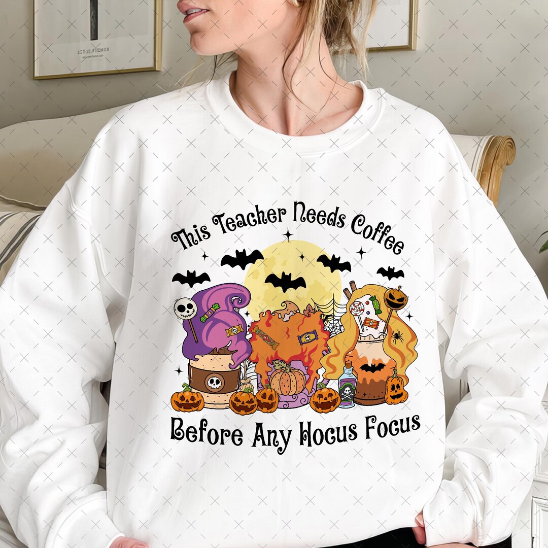 This Teacher Needs Coffee Hocus Pocus Png, I Smell Tiny Humans Png ...
