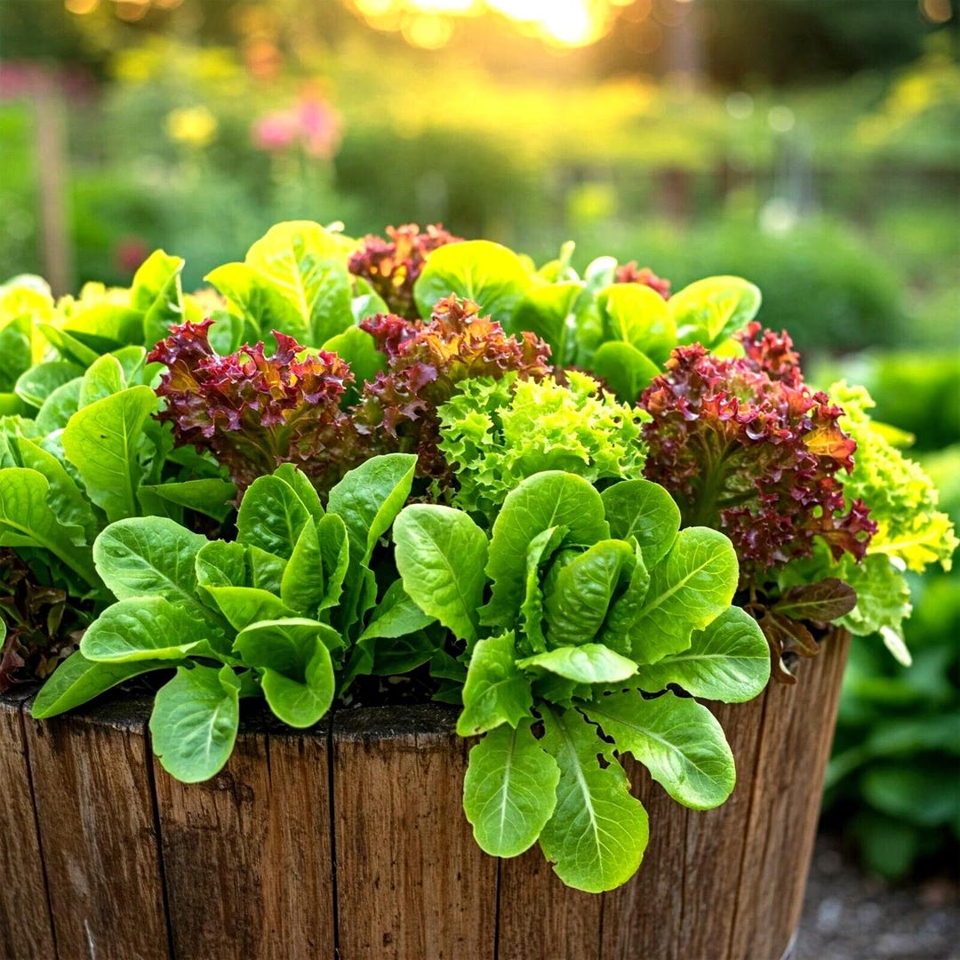 1000+ Seeds | Lettuce Spring Mesclun Mix, Heirloom Vegetable Seeds, Non ...