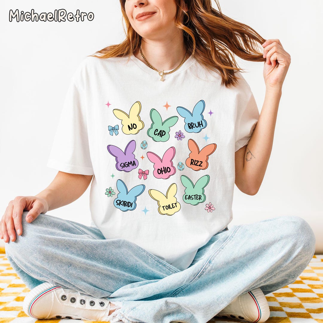 Skibidi Bunny Easter Day Sweatshirt, Gen Alpha Slang Easter Shirt ...