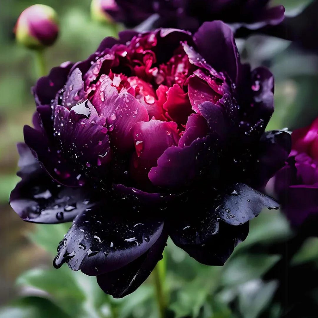 10+ Rare Black Beauty Peony Seeds | Deep Burgundy Perennial Flower ...