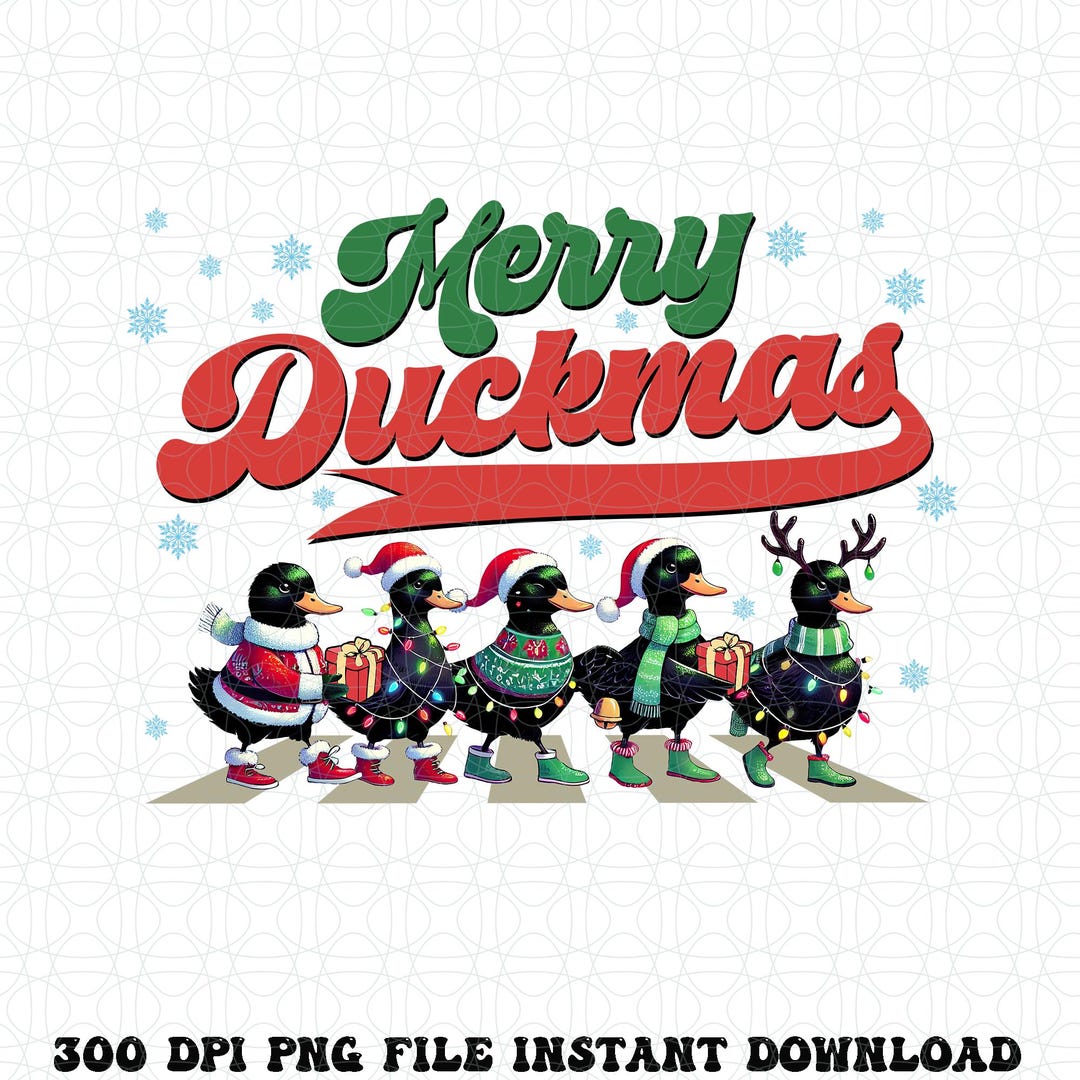 Black Duck Merry Duckmas Png, Christmas Ducks Png, Funny Animals ...