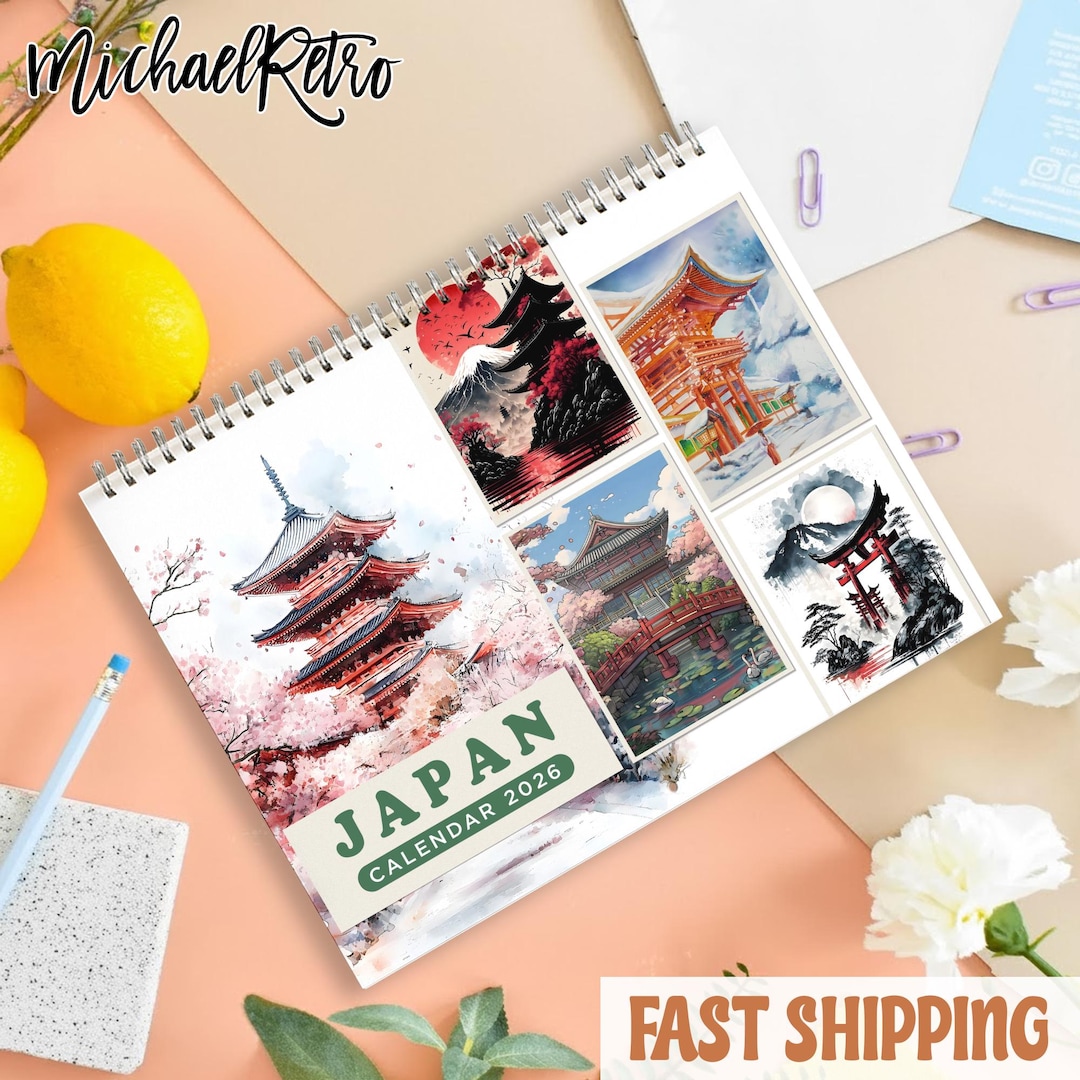Buy Japan Wall Calendar 2026, Travel Calendar 2026 Japan Monthly Wall ...