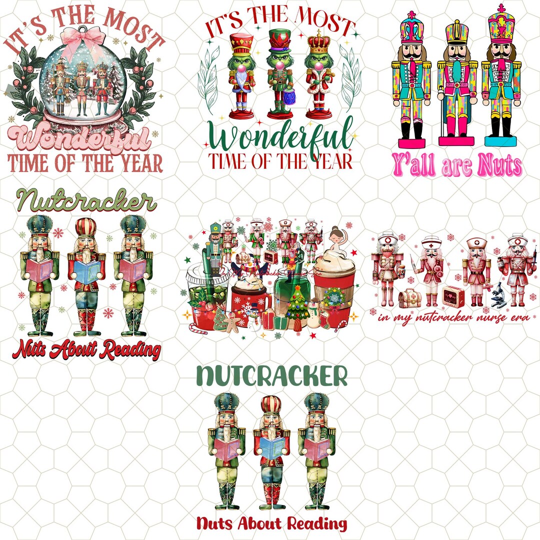 Coquette Nutcracker Christmas Png Bundle, Christmas Tree Nutcrackers ...