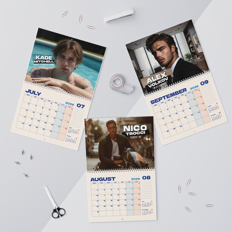 Dark Romance 2026 Kalender, Dark Romance Monatlicher Wandkalender, 2026 ...