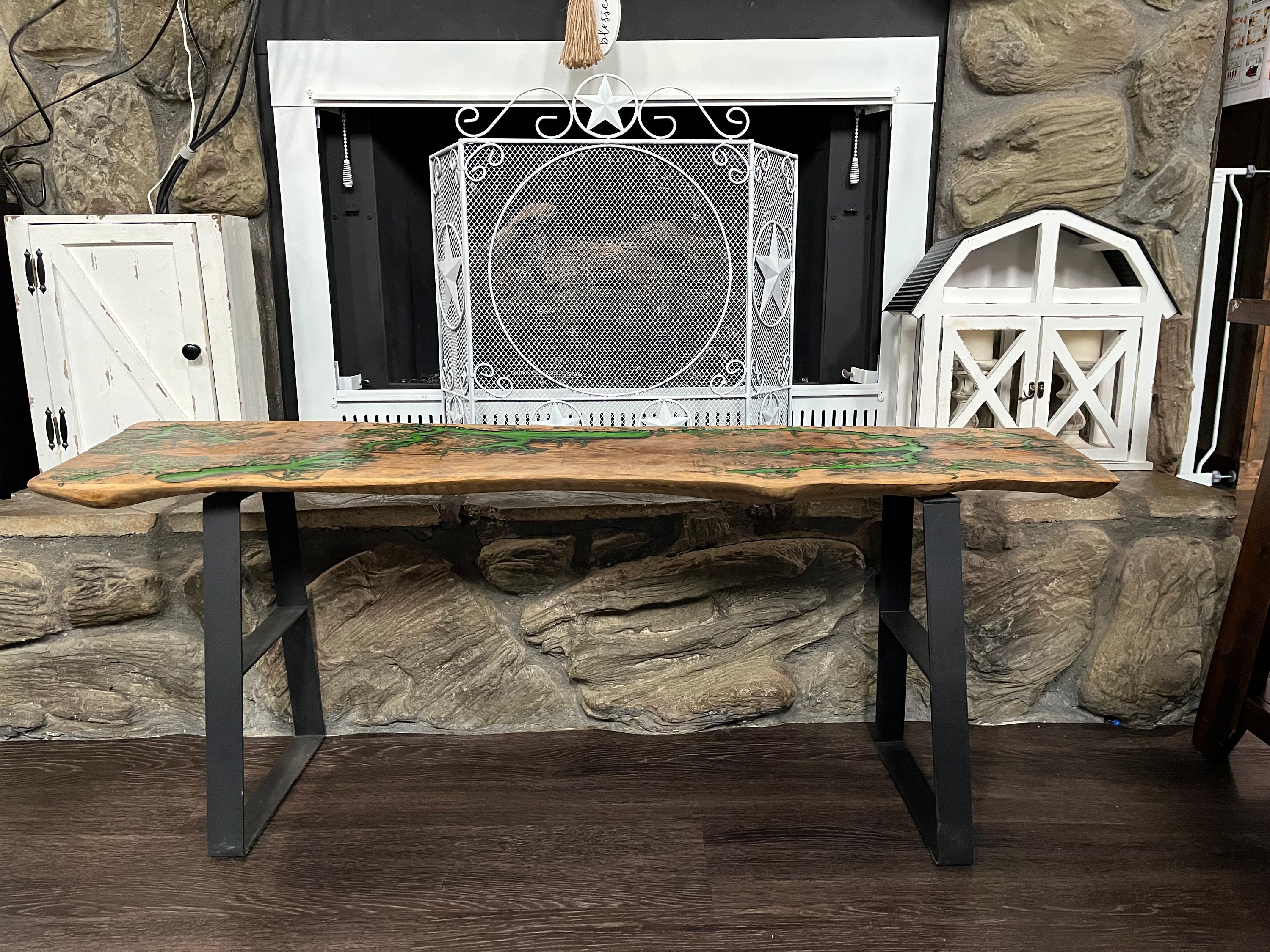 Bench/ Lichtenberg Fractal Burning Bench/ Fractal Burning Bench/ Indoor ...